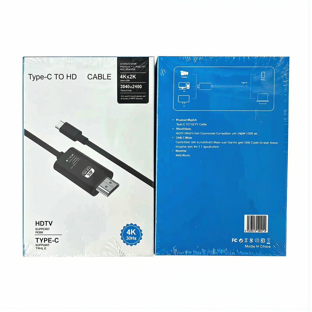 Кабель Type-C HDMI длинной 2 метра 4K 60 Гц алюминиевый сплав совместим с Thunderbolt 3 для передачи видеоданных