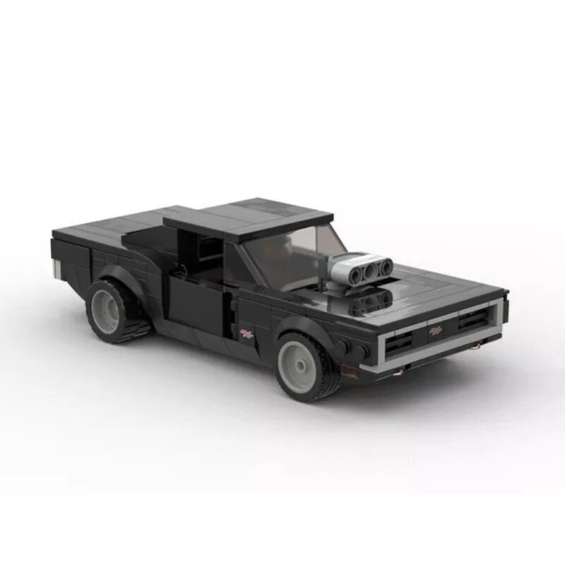 Строительные блоки MOC, зарядное устройство Dodge Challenger Charger, обучающие частицы, кубики, пластиковые конструкции могут быть изготовлены из готовых моделей игрушек-строительных блоков