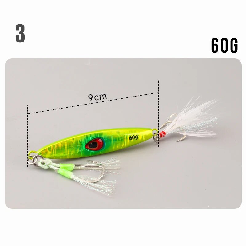 Металлические приманки Xiao Yang для джиггинга 40/60/80 г 60g, YELLOW