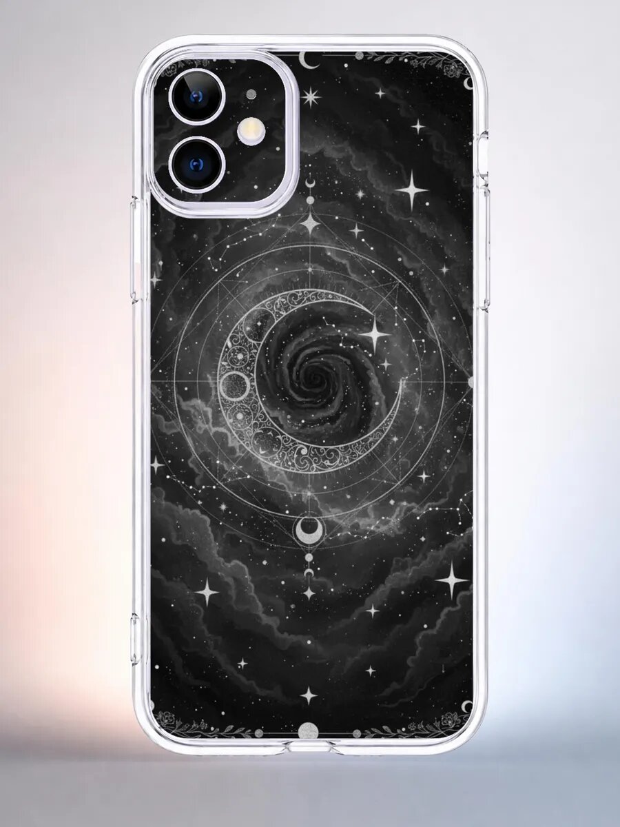 Чехол iPhone 13 Космическая спираль Y2K Indie Sleaze