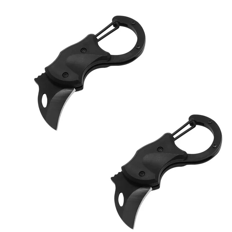 Складной EDC-нож из нержавеющей стали Черный, 2 PCS Black