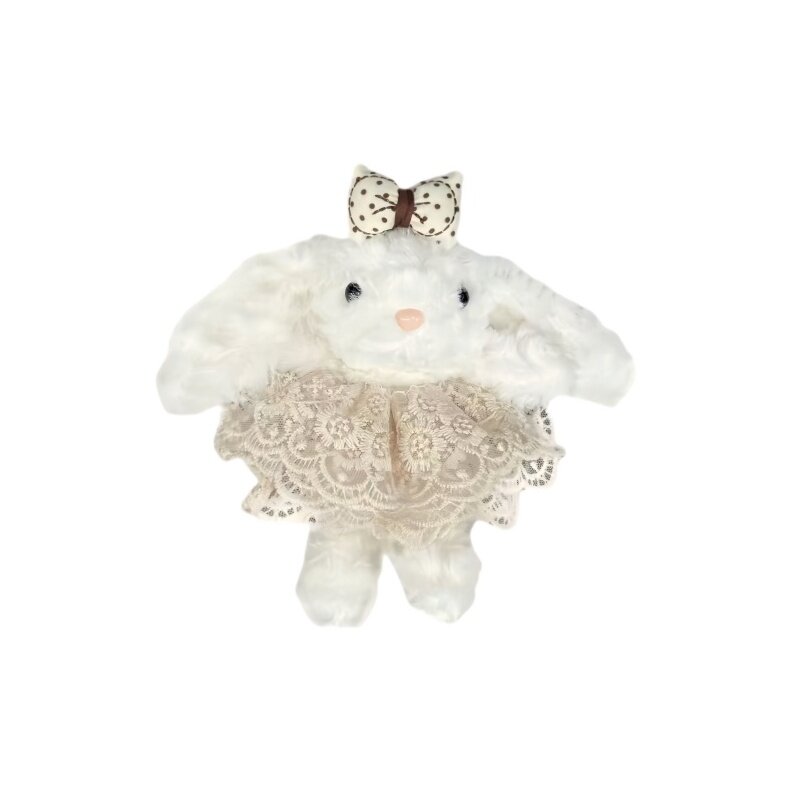 Букет BOBIXIONG Заяц с Висячими Ушками Плюшевый Шарм, Lace Skirt with Ear Rabbit, 18CM EU