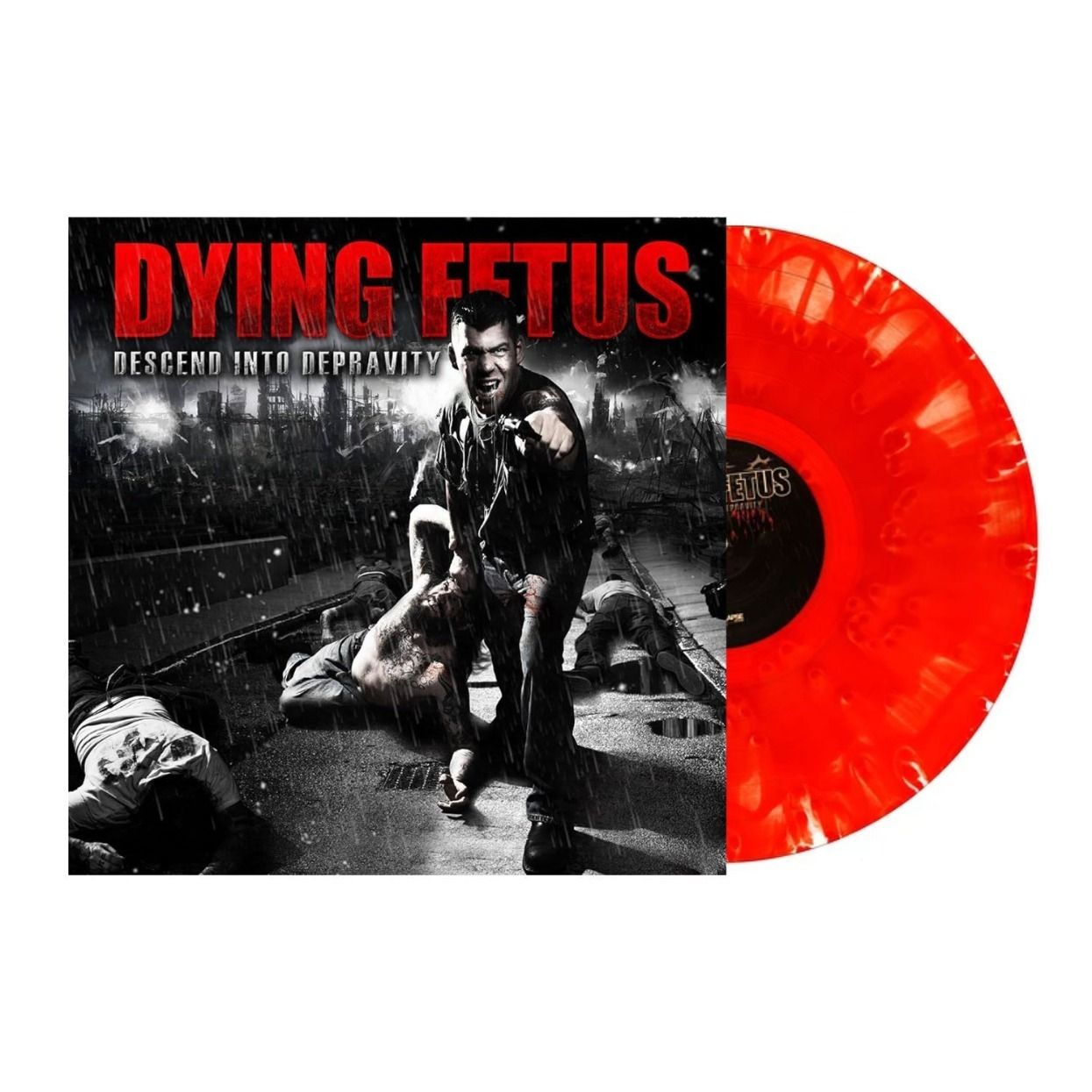 Виниловая пластинка Dying Fetus - Descend Into Depravity, Vinyl, LP, Red Blood Cloudy Effect Pool Of Blood, New