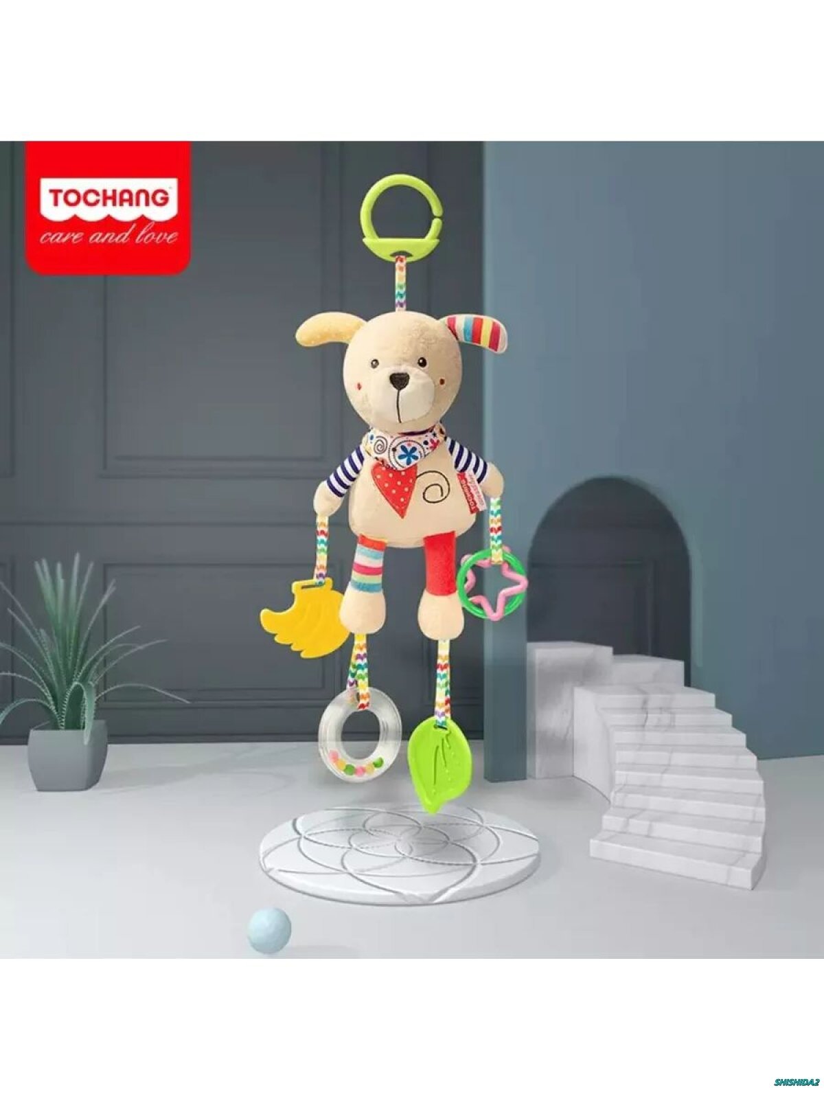 Подвесная игрушка-погремушка для новорожденных с грызунком