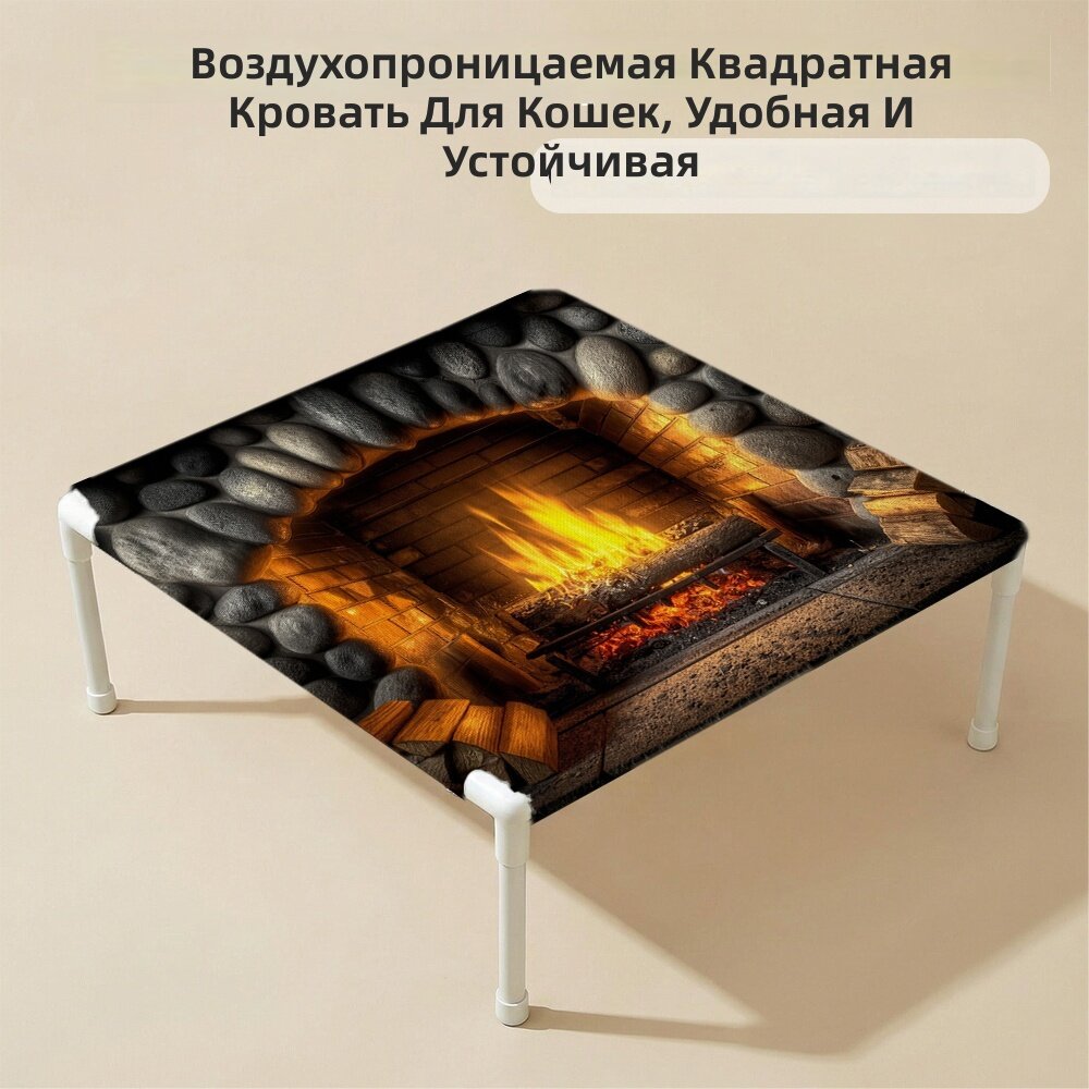 Съемная лежанка для кошек и собак с подогревом на металлическом каркасе, модель 26, 1 шт.