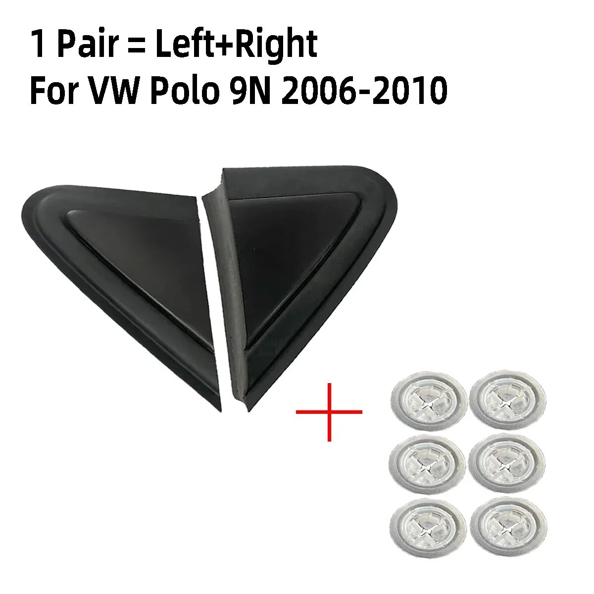 1/2 шт. Накладки на передние боковые зеркала заднего вида для VW Polo 4 9N3 GTI 1 Pair w 6PCS-Clips