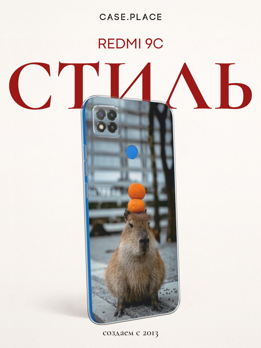 Чехол на Xiaomi Redmi 9C / Сяоми Редми 9C с принтом Капибара медитирует