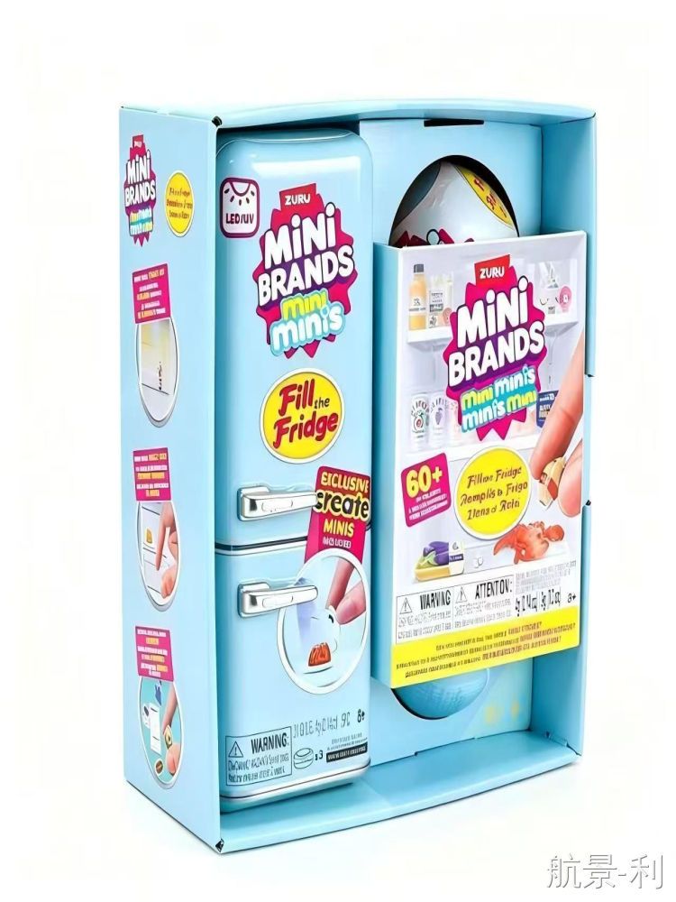 Игрушечный мини-холодильник Zuru Mini Brands ретро набор с аксессуарами для детей подарок игрушка