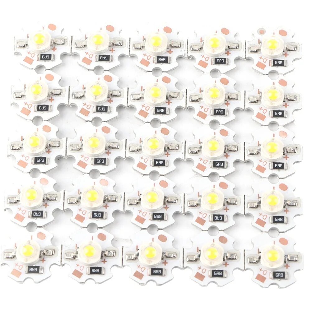 Светодиодные чипы 5В 200Лм 1Вт 25 шт. Warm White