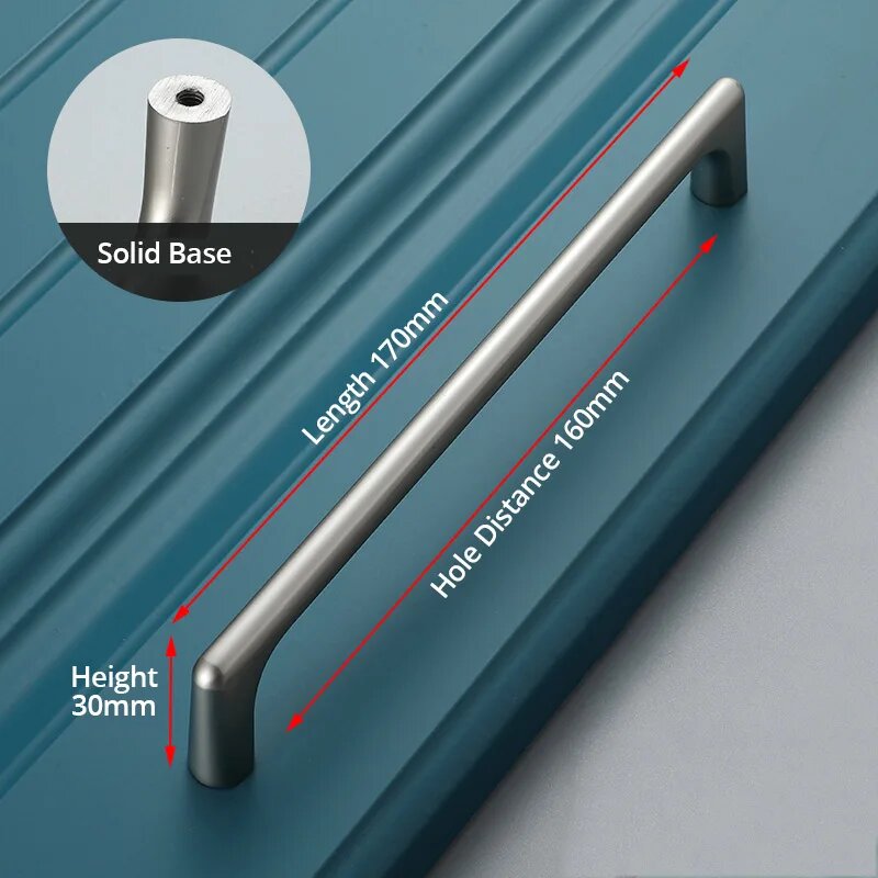 Ручки для шкафов KAK цинковый сплав жемчужно-серые золотые Pearl Nickel 160mm