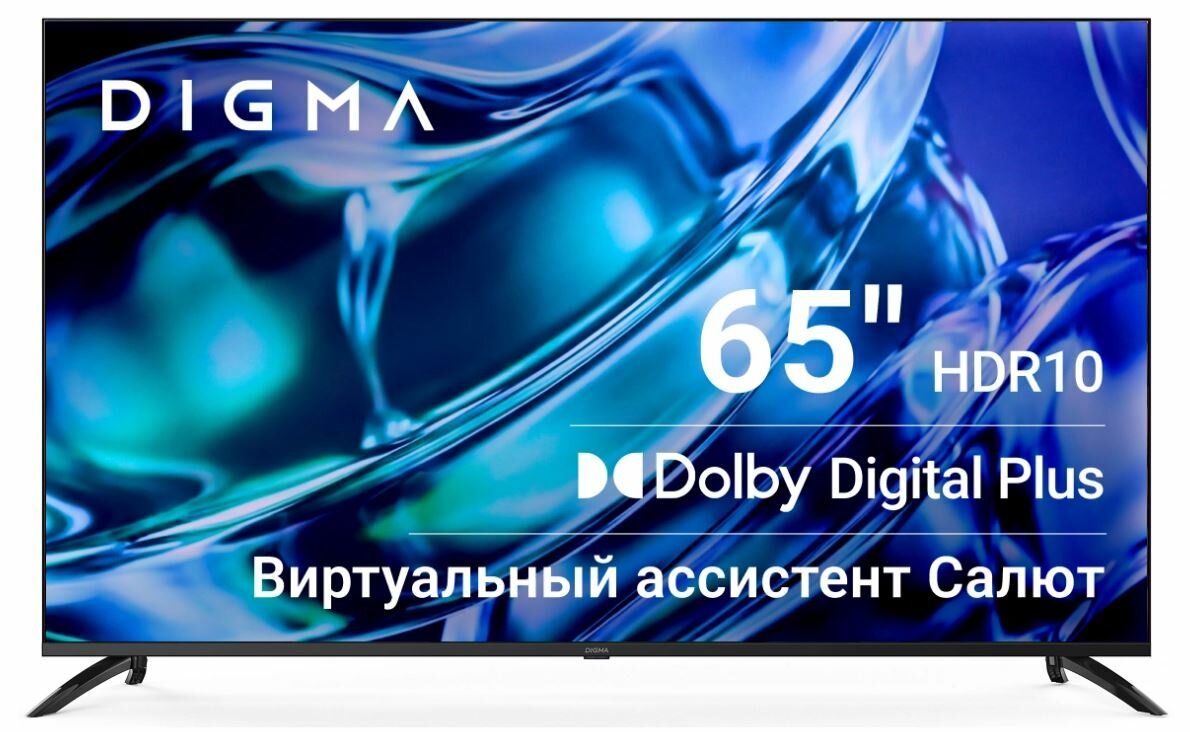 LED Телевизор 65' DIGMA DM-LED65UBB40 черный