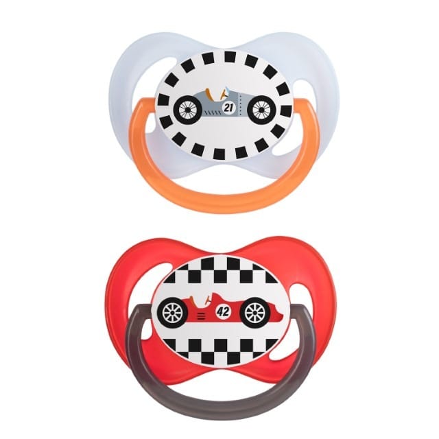Пустышка Canpol babies Racing, симметричная, 0-6 месяцев, 2 шт