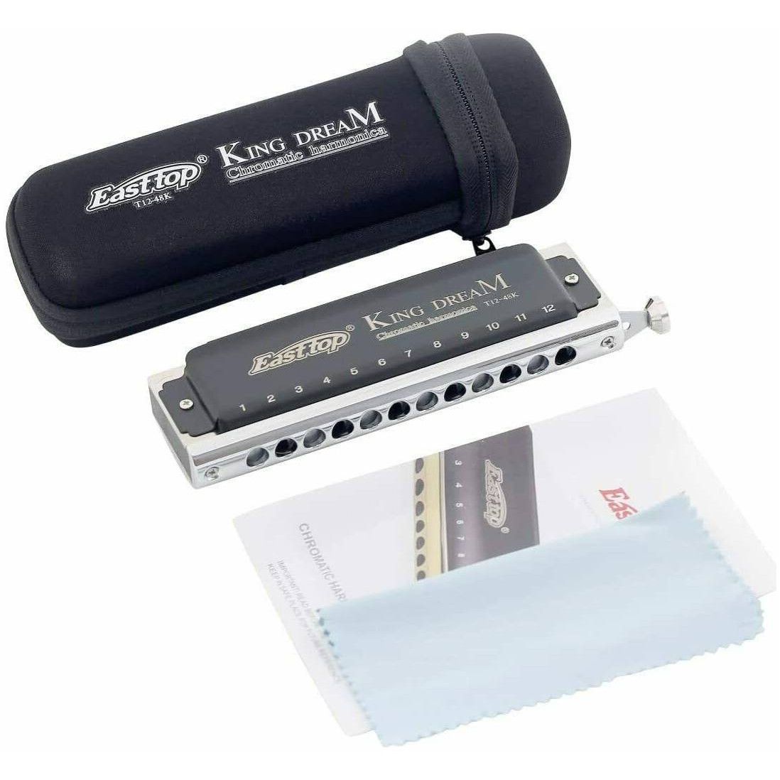 EASTTOP T12-48K (KING DREAM) губная гармоника хроматическая, До мажор, 12 отверстий, 48 язычков (бронза), стальные крышки.