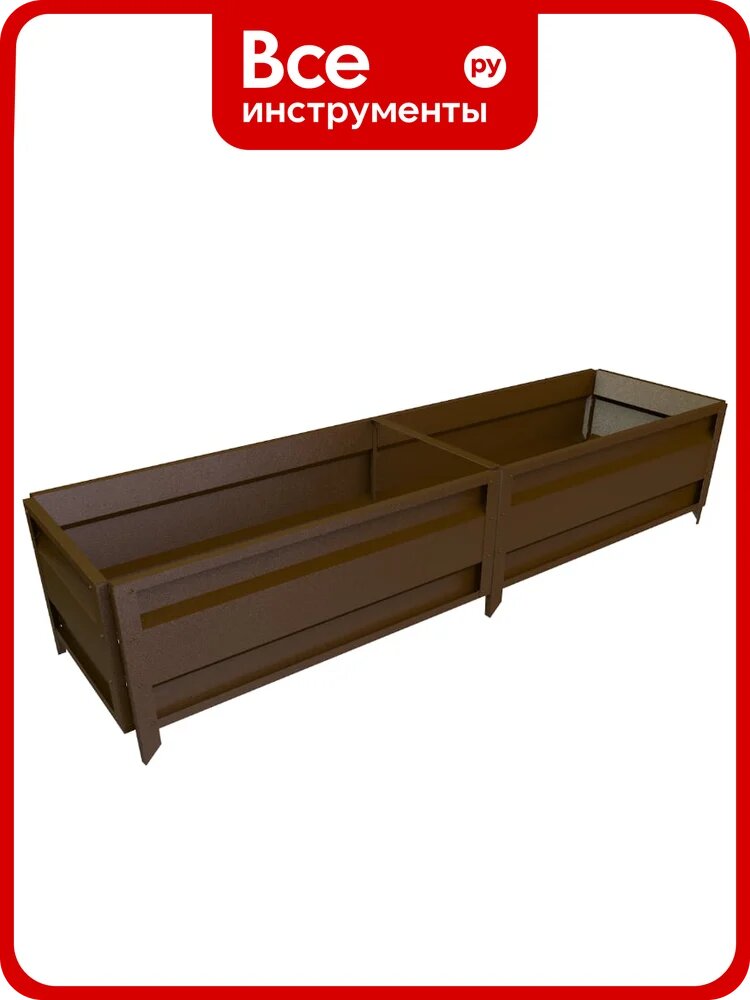 Сборная грядка Delta-Park GU 0.5х2 м, коричневая 30011_GU502Br