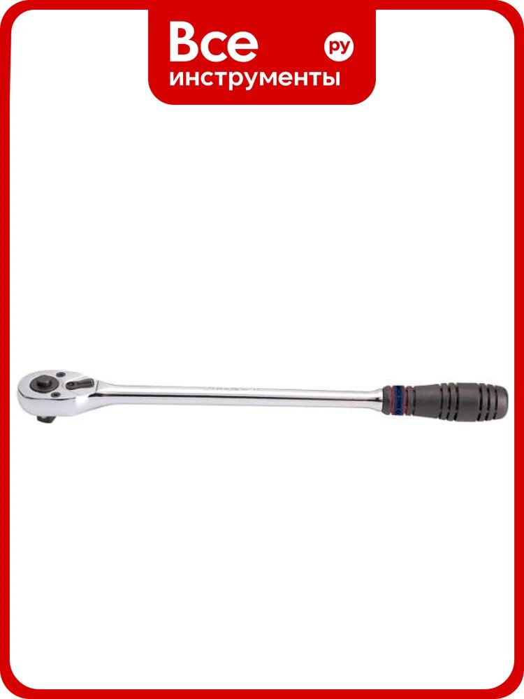 Флажковая трещотка с кнопкой 1/2", 250мм, 32зубца KING TONY 4762-10G