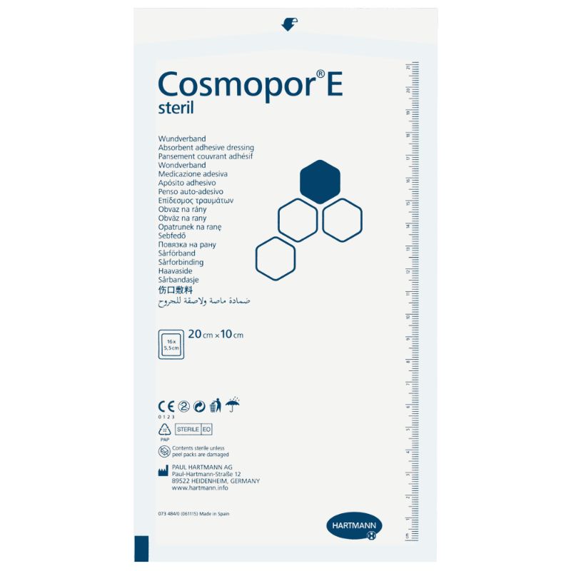Cosmopor Е Повязка пластырного типа стерильная 10х20 см 1 шт, для закрытия небольших повреждений кожи, для домашней и
