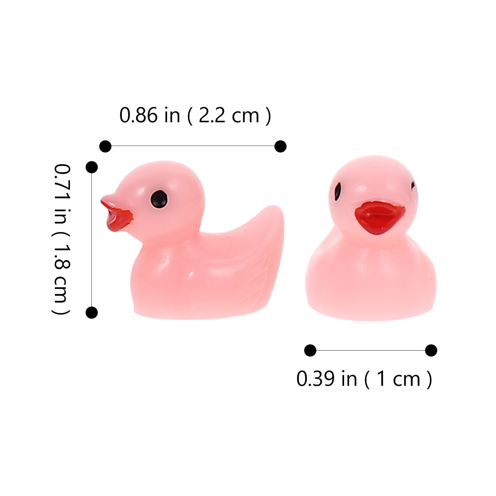 200 Шт Мини Фигурки Утят Из Резины Для Декора Сада И Аквариума 2 2X1Cm
