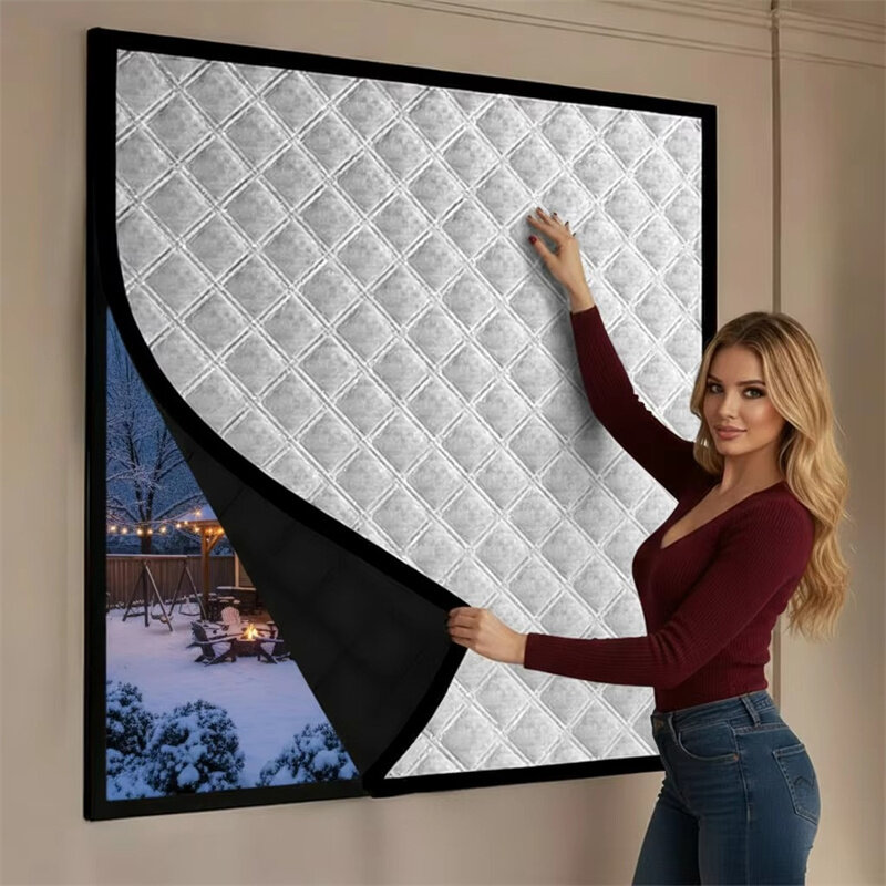 LeGou 90x150cm ветрозащитная теплоштора, зимняя штора для спальни, теплоаккумулирующая пленка, оконная герметизация от холода, водонепроницаемая штора