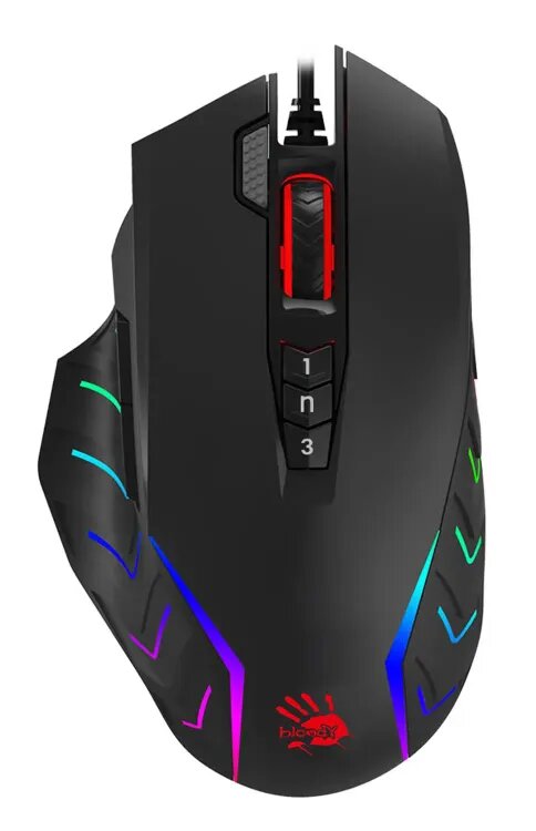 Мышь проводная A4TECH Bloody J95s, игровая, оптическая, USB, 8000dpi, черный
