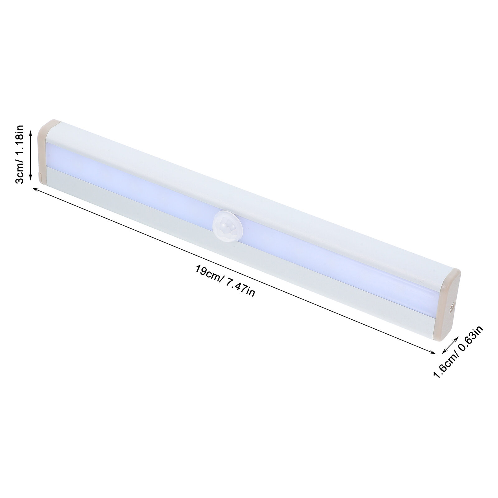 Светильник шкафный led с pir сенсором, холодный белый свет, магнитный крепеж, 3 шт
