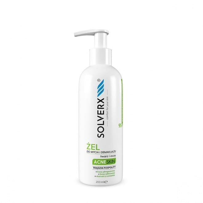 Гель для умывания и снятия макияжа Solverx Acne SkIn, 200 мл