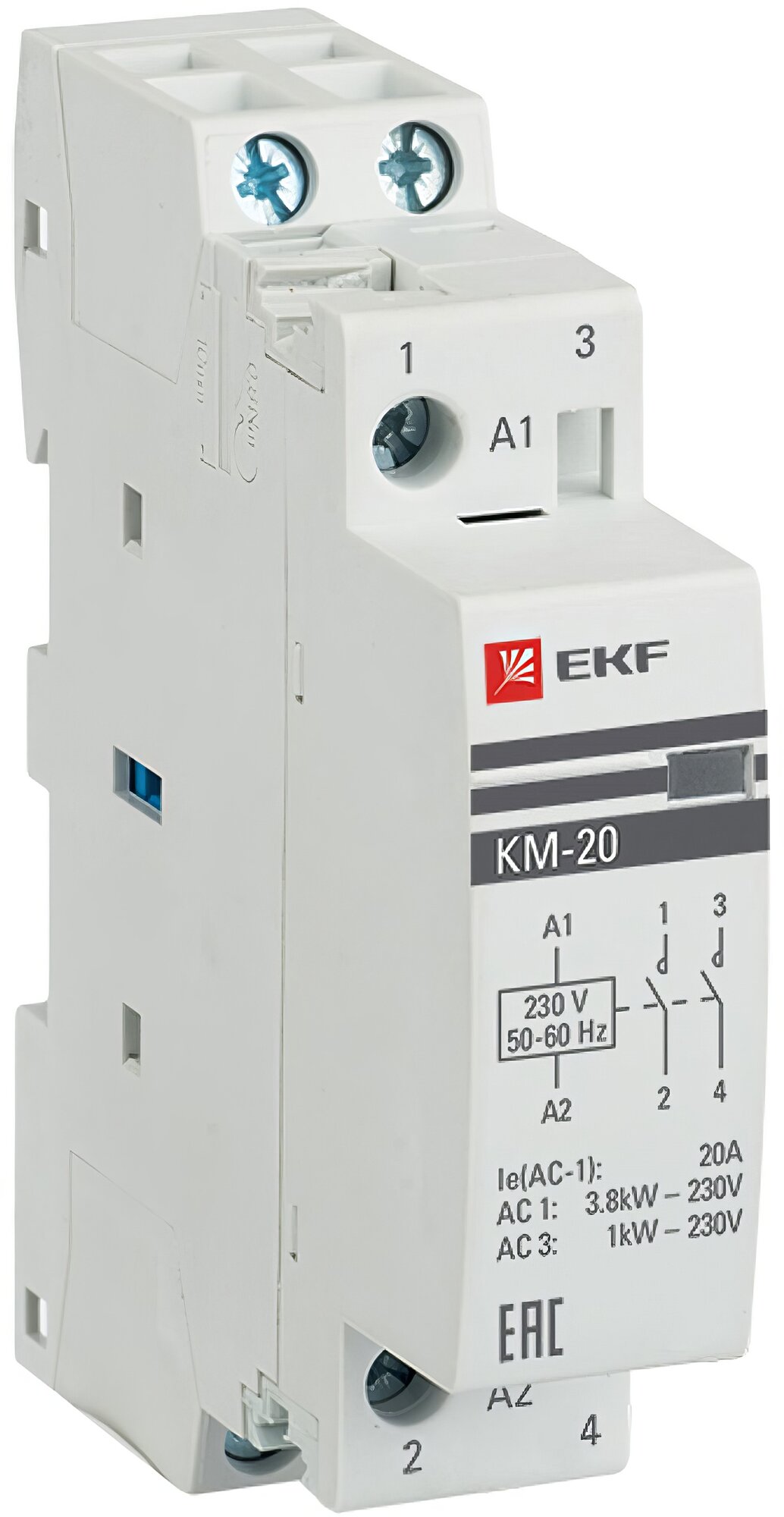 Контактор EKF КМ 2NО 20 А 230-400 В