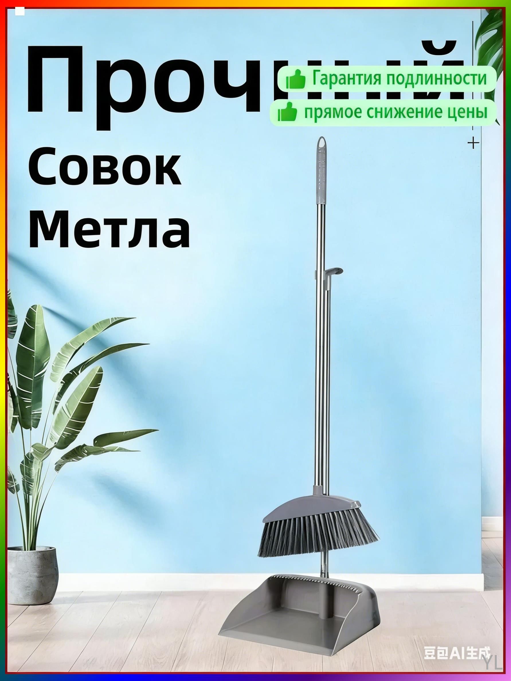 Веник с совком для уборки, совок и щетка для уборки, метла, Артикул: 5357319030