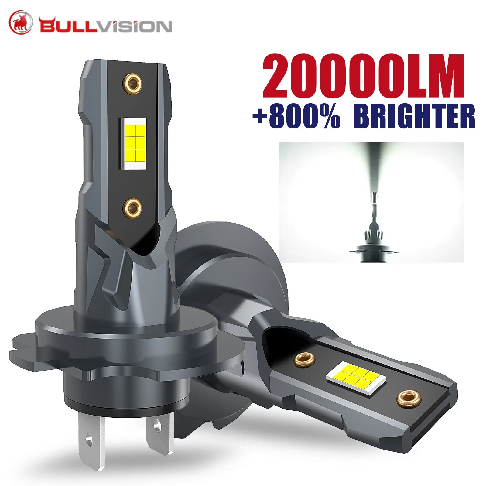 Комплект Из 2 Шт. Светодиодных Ламп H7 20000LM, Мини 70W, Суперяркие, 7035 CSP, Автоматические Противотуманные Фары