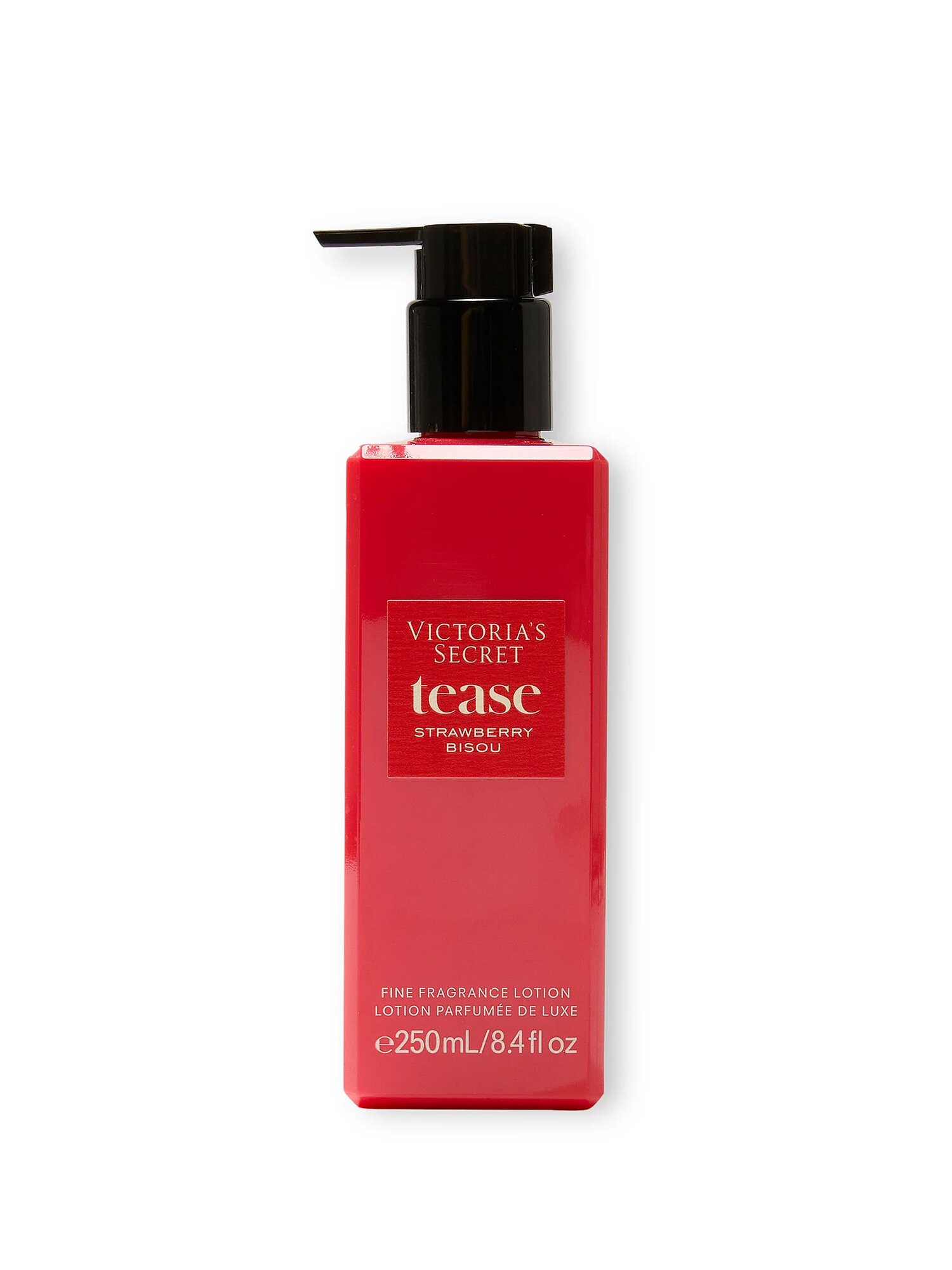 Victoria's Secret парфюмированный лосьон для тела Tease Strawberry Bisou Fine Fragrance Lotion, 250 мл