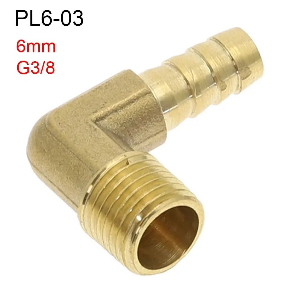 Латунный угловой фитинг 6 мм PL6-03 G3/8