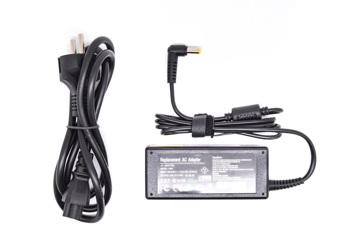 Блок питания для ноутбука Acer 19V, 3.42A, 65W коннектор (5.5 x 1.7)