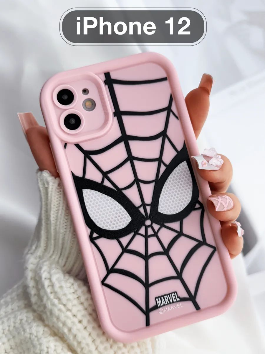 Чехол на iPhone 12 с человеком пауком