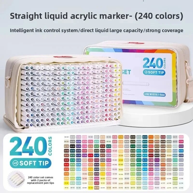 LANGUO Жидкие Акриловые Маркеры 240 Colors-H