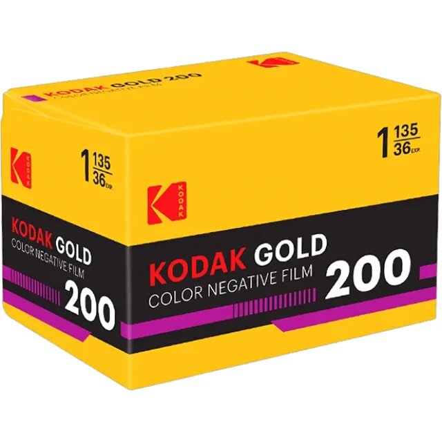 Фотопленка Kodak Gold 200, Eastman (New Edition), Yellow/Black (Желтый/Черный)
