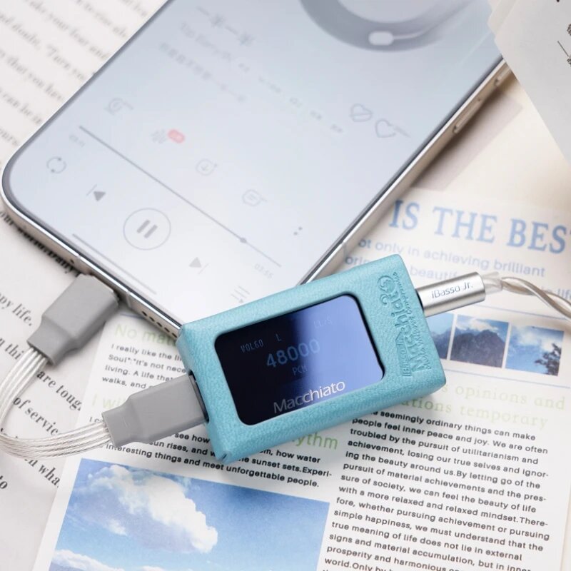 IBasso Macchiato Blue с чехлом, USB DAC