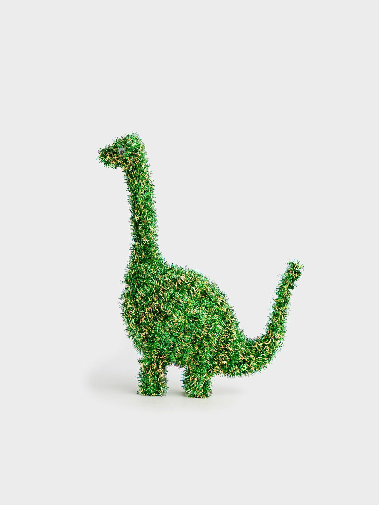 Статуэтка, 35 см, мишура/пластик, зеленая, Динозавр, Tinsel decor