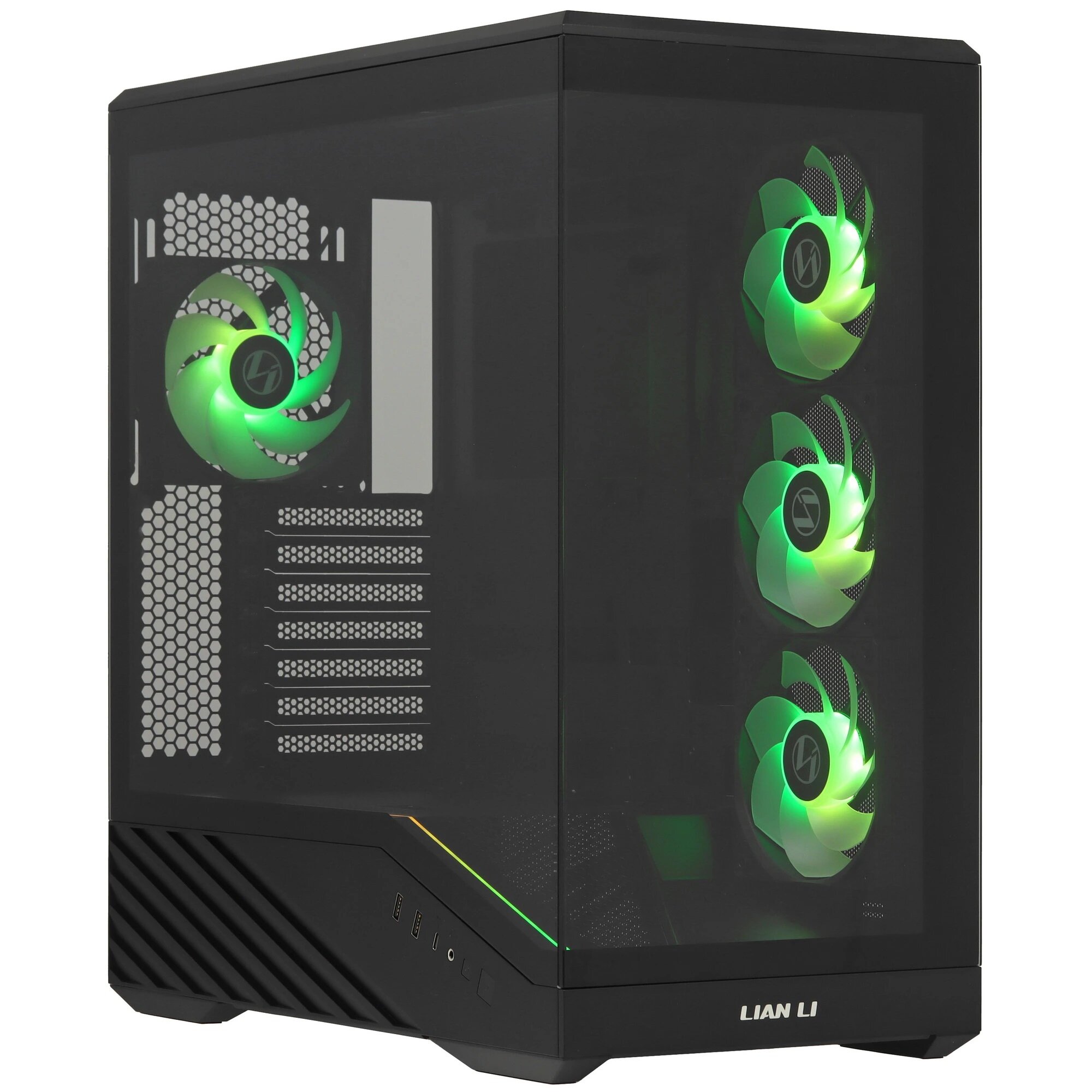 Корпус Lian-Li Li V100 / Black / Mid-Tower, TG / 4x 120mm ARGB fan / G99. V100RX. R1