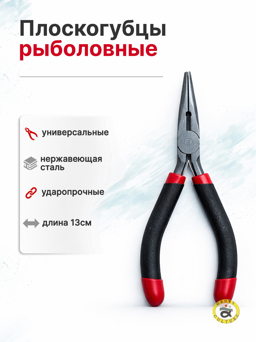 Щипцы-плоскогубцы металлические рыболовные универсальные для рыбалки, для разжимания заводных колец, ножницы рыболовные