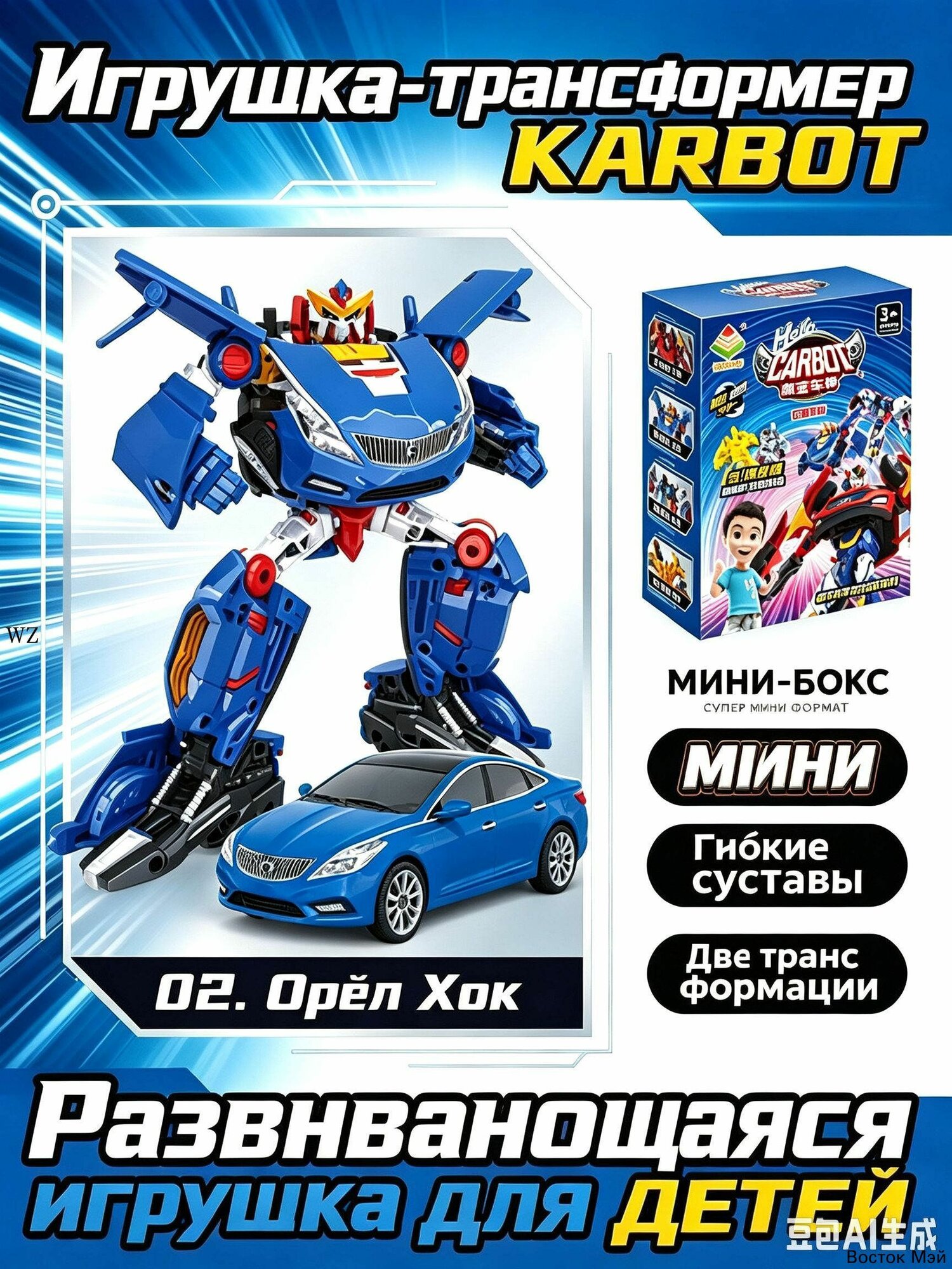 Карбот. Королевский Гонщик трансформер S1. Carbot, Артикул: 5892790111