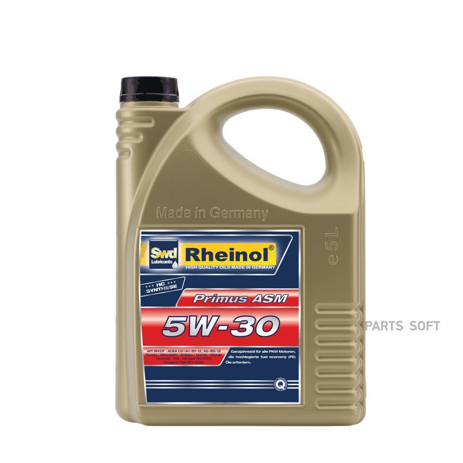 SWD Rheinol Primus ASM 5W-30 (5л) от официального дистрибьютора, SWD RHEINOL, артикул 31189580