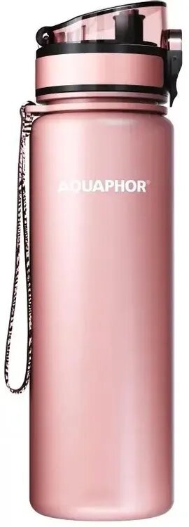 Бутылка-водоочиститель Аквафор розовый, 0.5л