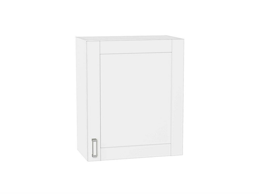 VVT Шкаф верхний с 1-ой дверцей Лофт Белый, White Silk, 720, 600 В*Ш*Г 716*600*320, фасад МДФ White Silk, корпус Белый White Silk