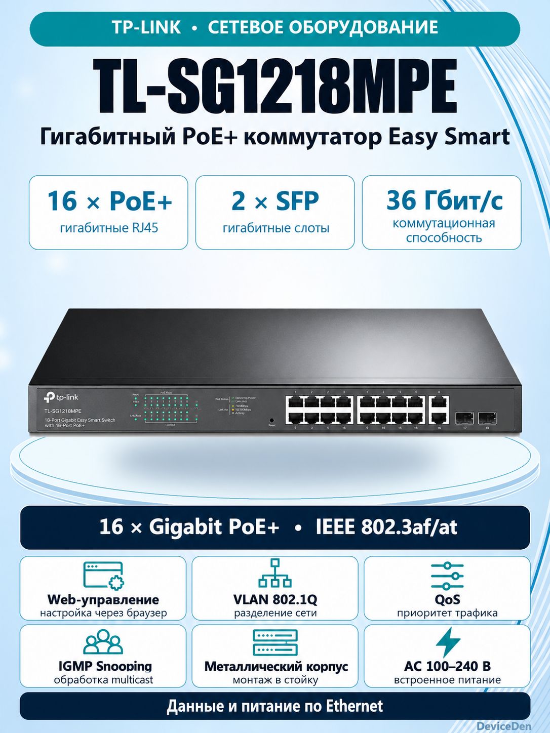 TP-Link TL-SG1218MPE PoE-коммутатор