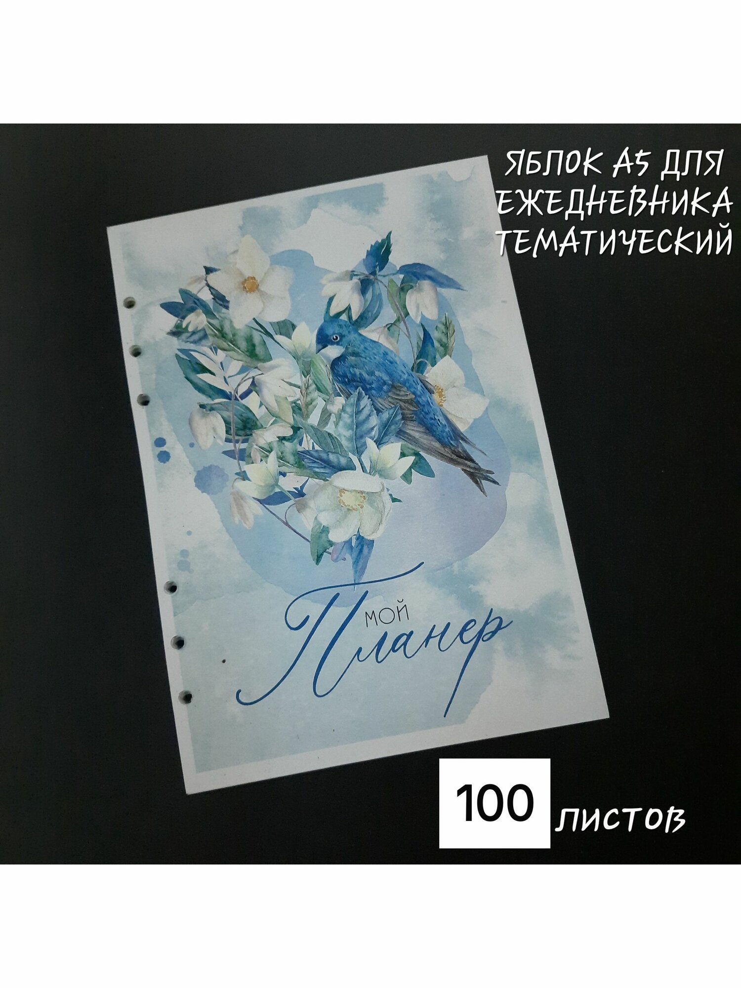 Блок сменный, бумага для ежедневника, блокнота, тематический, цветной. А5, 100 листов.