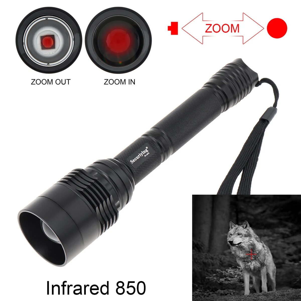 Инфракрасный фонарь SecurityIng 850/940 nm T50 850nm