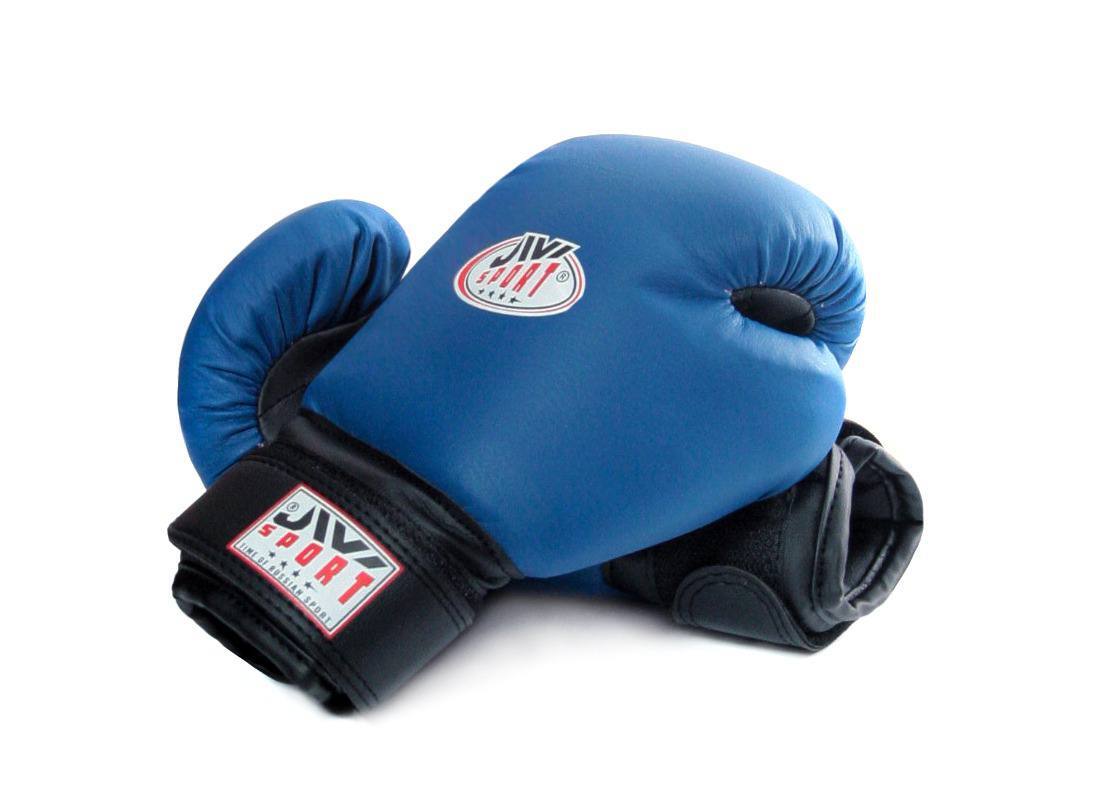 Перчатки боксерские JIVI SPORT, Боксерские перчатки 6 oz, тренировочные, синие, пара