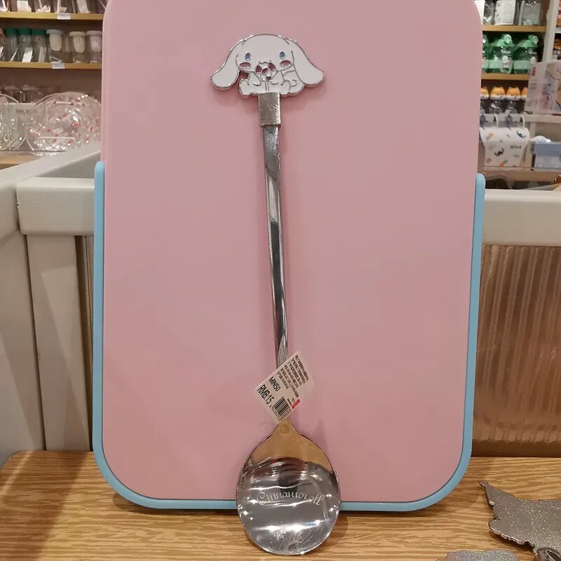 Минисо Sanrio Нержавеющая Стальная Столовая Ложка Длинная Ручка Портативная Посуда Пищевая Циннаморолл Кухня