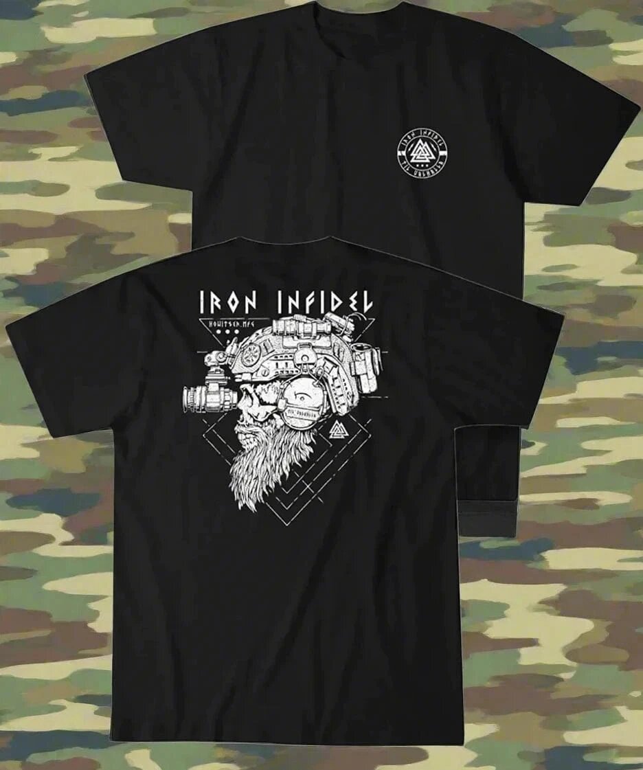 Футболка черная Tactical Skull Art Til Valhalla