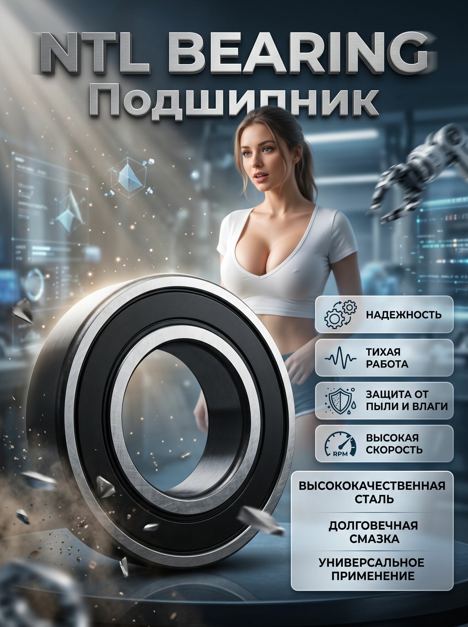 Подшипник бака (подшипникового узла) для LG WD-10192 NTL BEARING