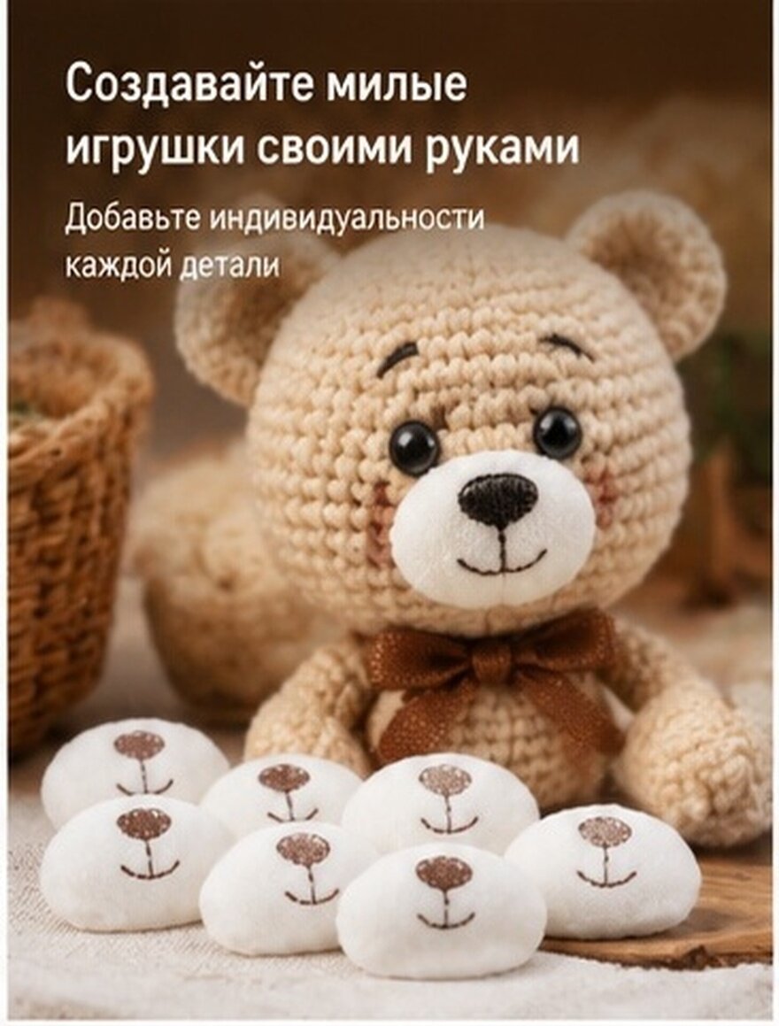 10 Пcs Нос Для Вязаных Игрушек Аксессуары Для Создания Плюшевых Игрушек Ручной Работы 4 50X3 00X2 00Cm